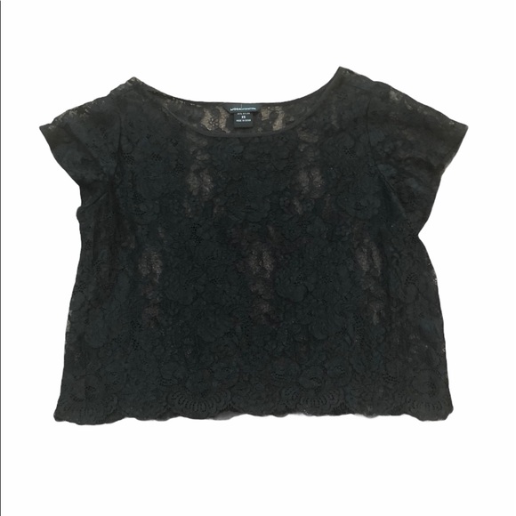Moda International | Tops | Black Lace Crop Top By Moda International ...